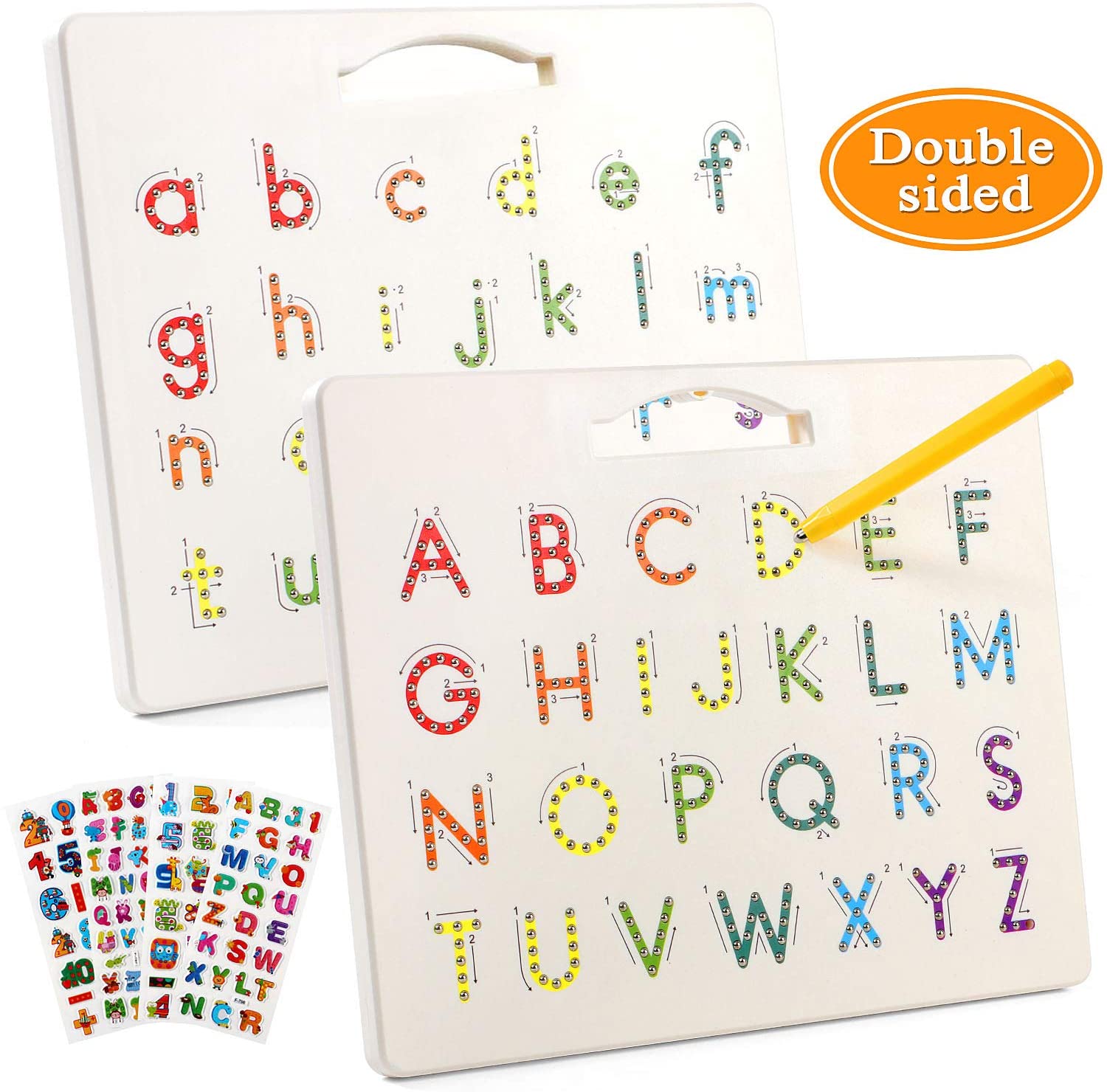 Lewo Magnetic Drawing Board Double-Sided Doodle Board Tracing Board ABC ...