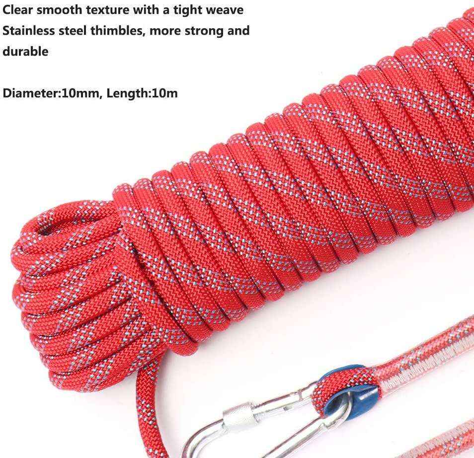 NOZOMI 10M Climbing Rope, Multifunctional Cord 10mm Thick Safety Rope for Home Fire Emergency ...