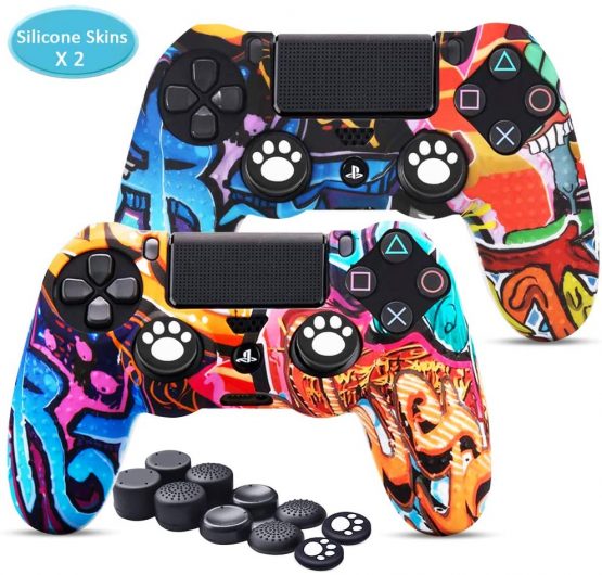 PS4 Controller Cover Skins x 2, 6amLifestyle Silicone Playstation 4 ...