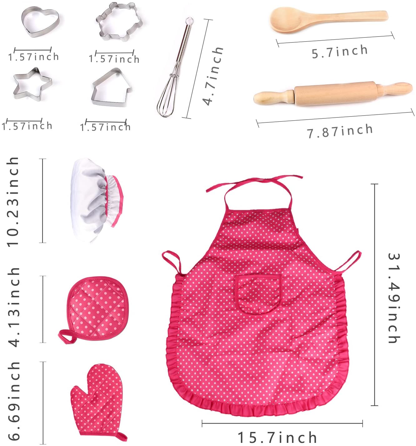 XMyth Kids Chef Set, Toddler Children Cooking Role Play Kids Cook ...