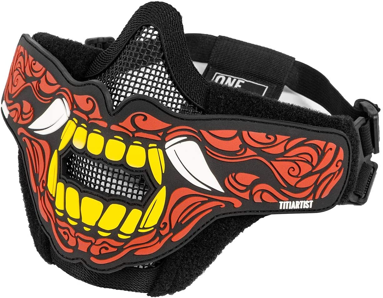 OneTigris FACE OFF Airsoft Mask with Removable Shark Jaw Morale Patch ...