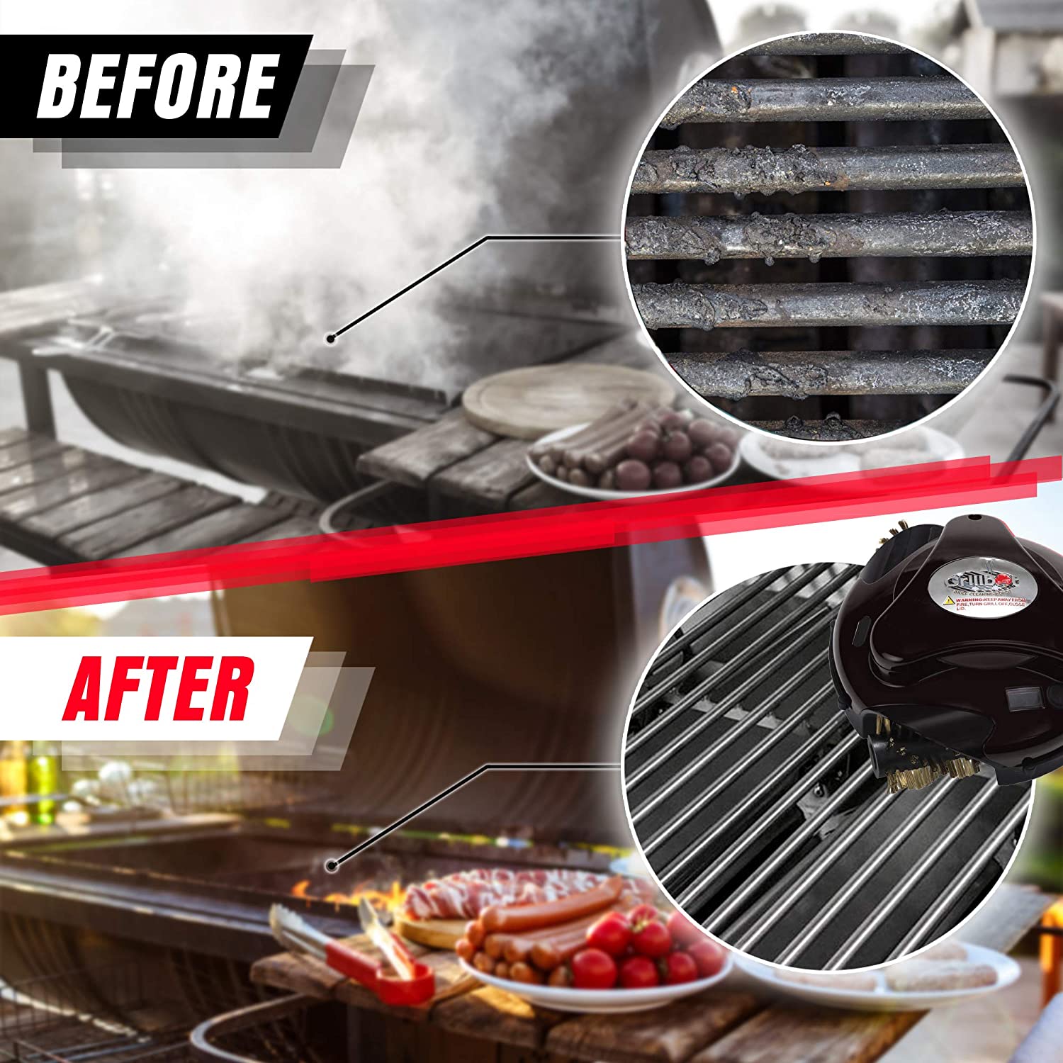 Grillbot Automatic Grill Cleaning Robot BBQ Brush and Scraper, Barbecue ...