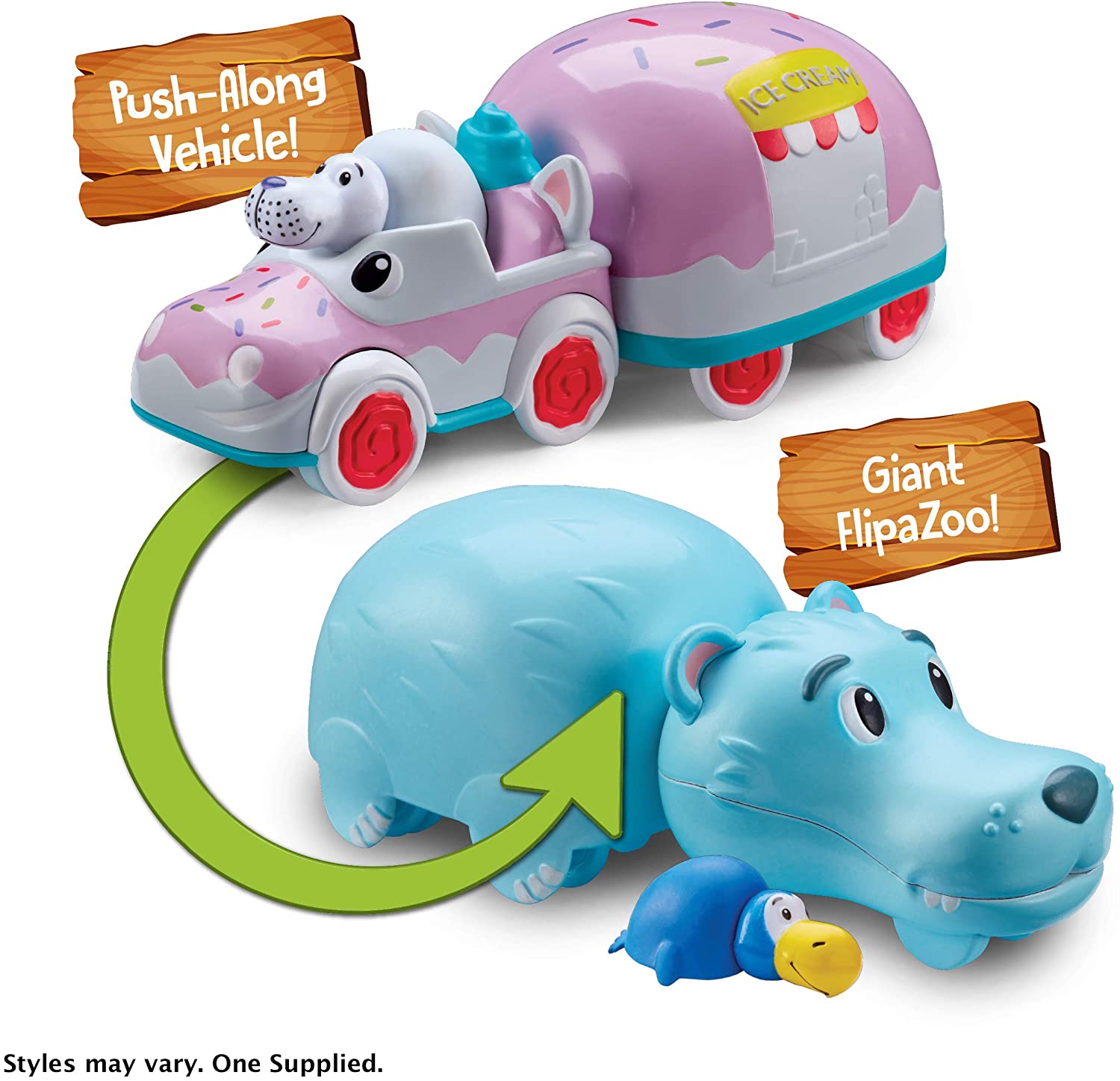 CHTK4 7031 FLIPaZOO World Vehicle and Figure Set-Styles Vary, Multi ...