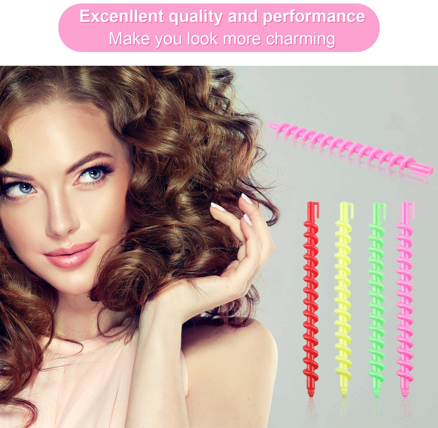 Plastic Spiral Hair Perm Rod Spiral Rod Barber Hairdressing Hair ...