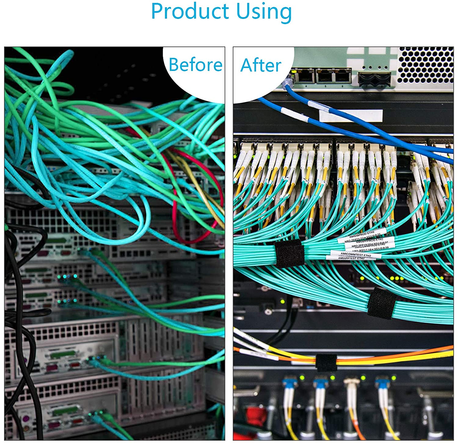 750 Pcs Self-Adhesive Cable Labels ZoomSky Waterproof Wire Label Tear ...