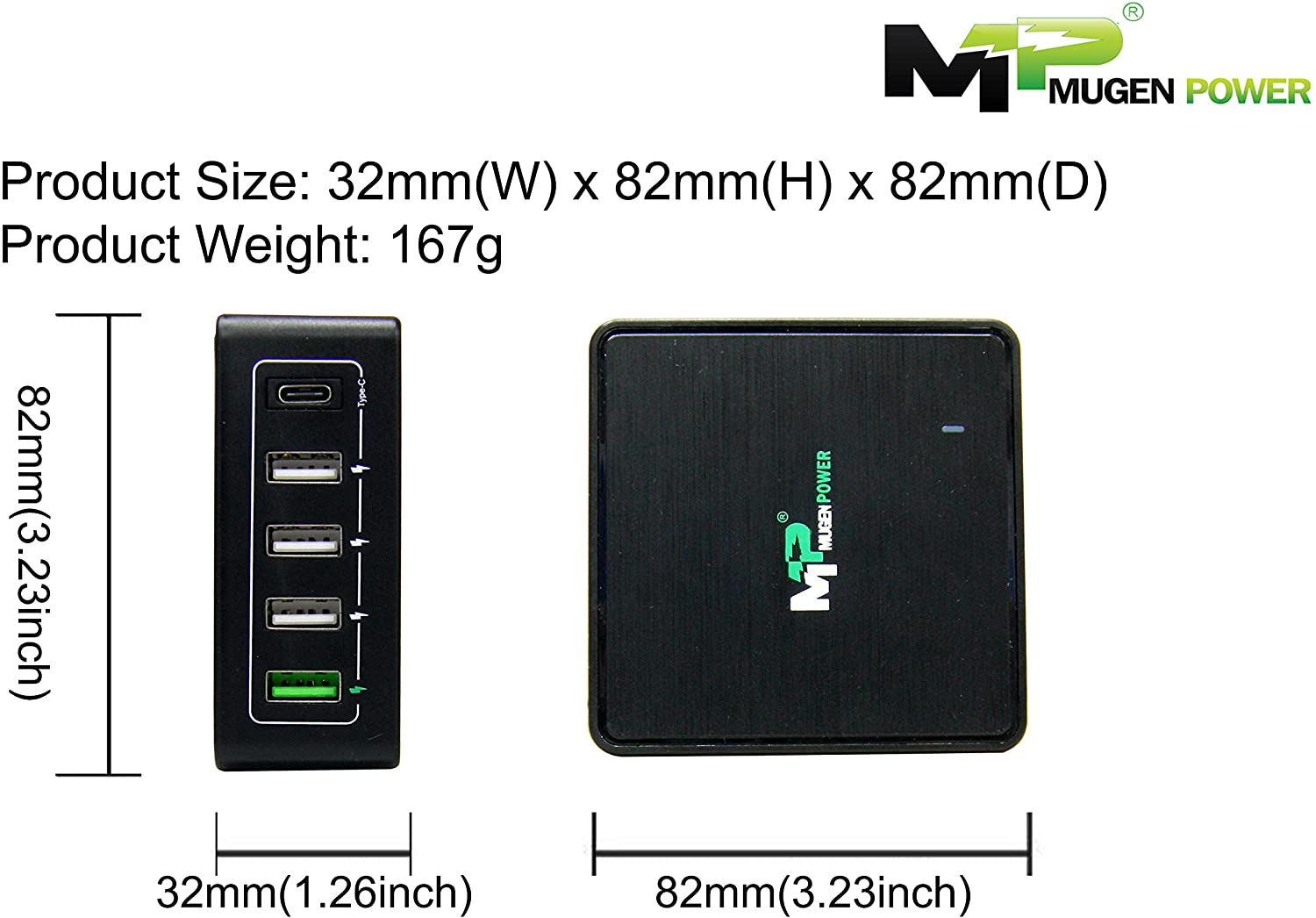 Mugen Power – Quick Charge 2.0-5 USB Ports Smart Charging Hub Station ...
