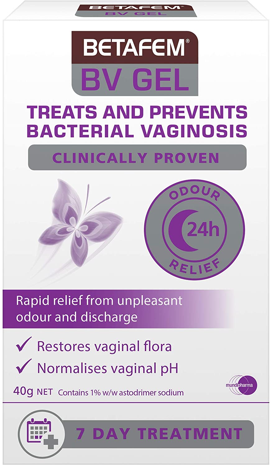 BETAFEM BV Gel 40 g Clinically Proven to Treat Bacterial Vaginosis (BV ...