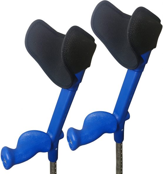 ‘New Walk’ Spring Loaded Anatomic Padded Double-Adjustable Crutches ...