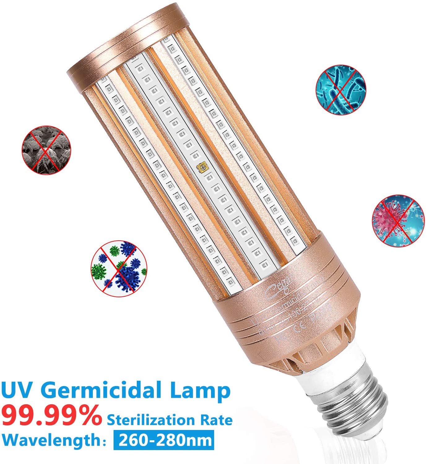 2020 Latest Version Ultraviolet UV Light Sanitizer UVC Germicidal Lamp ...