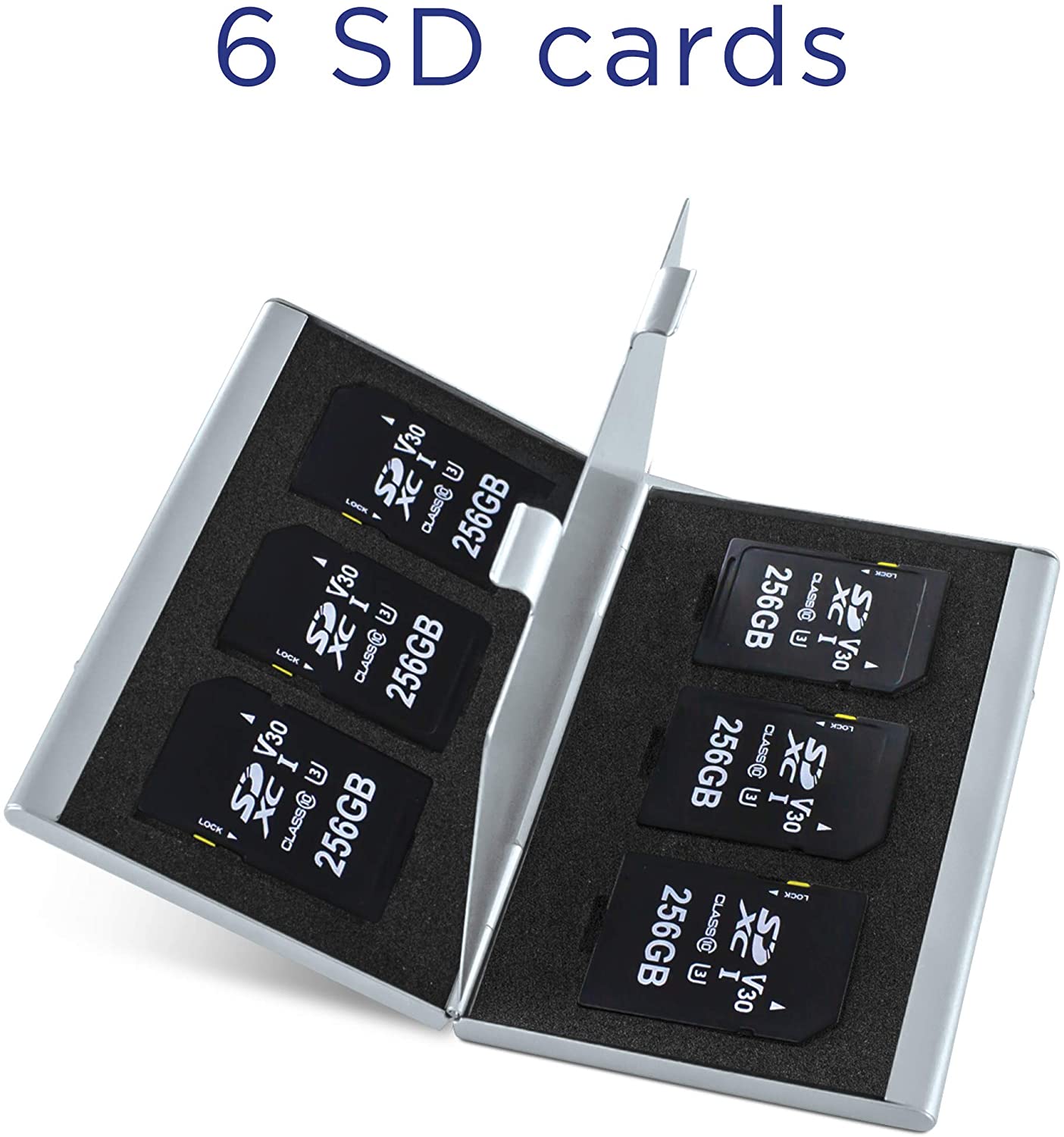 Integral Protective Aluminium SD Card Carrying Case,Silver,INCARDCASE01 ...