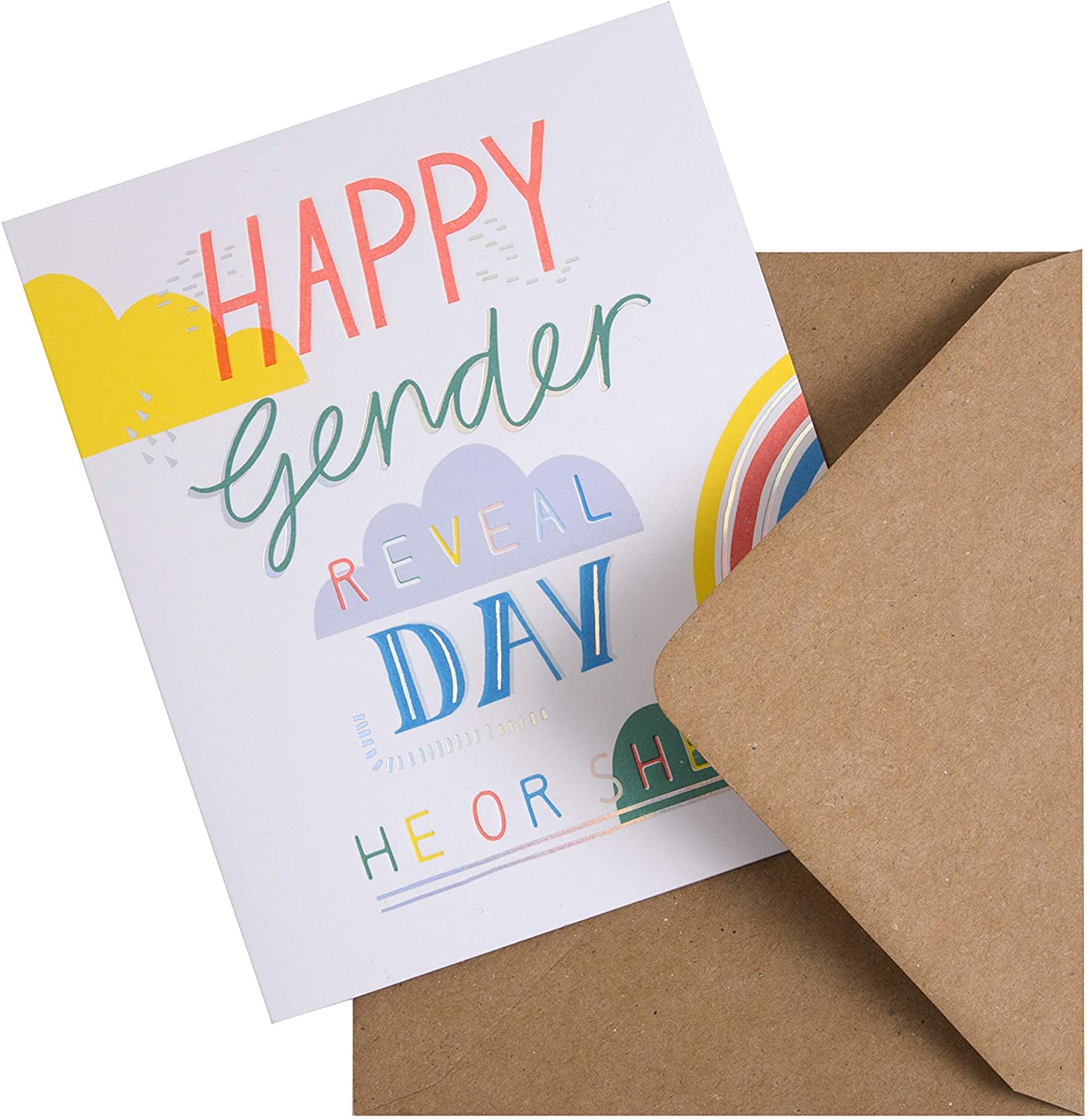 Gender Reveal Celebration Card from Hallmark – Contemporary Design with ...