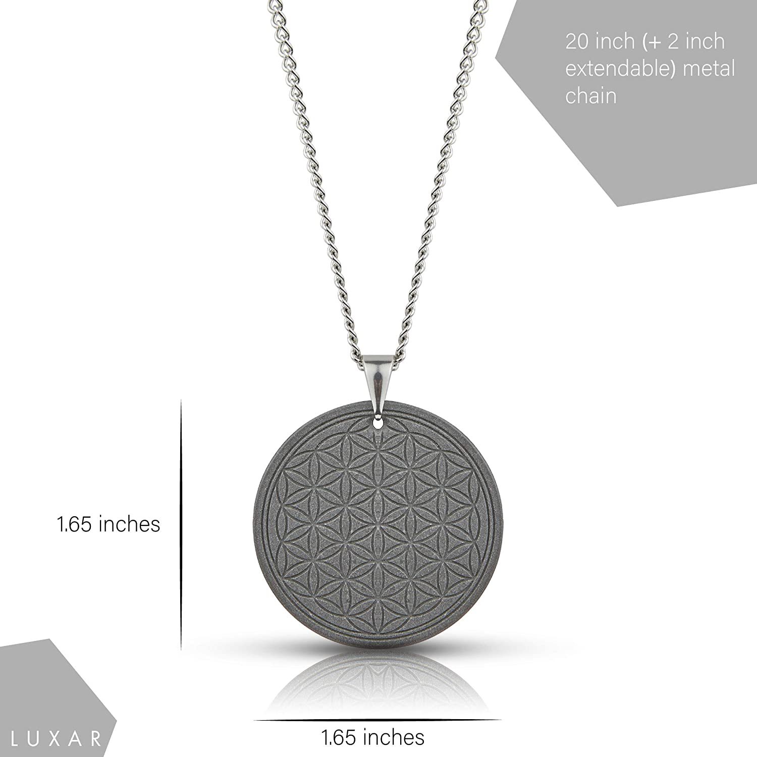 EMF Protection Necklace | LUXAR | Black Volcanic Lava & Shungite ...