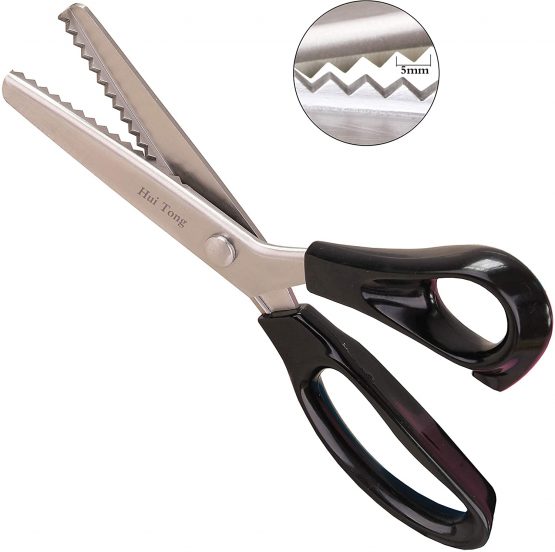 Hui Tong Strong & Sharpe Fabric Pinking Shears Serrated and Scalloped ...