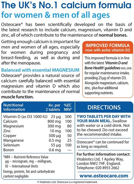 Osteocare Original Bone Health Formula, 30 Count – BigaMart