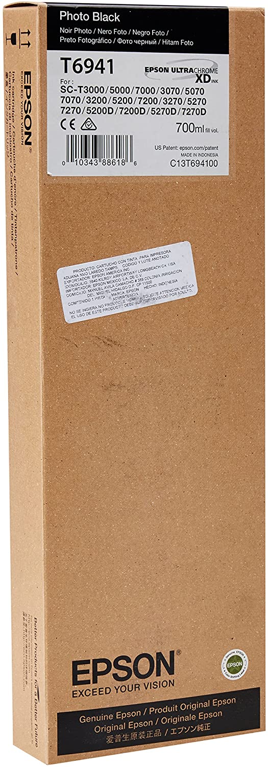 Epson T6941 700 ml UltraChrome XD Original Ink Cartridge – Photo Black ...