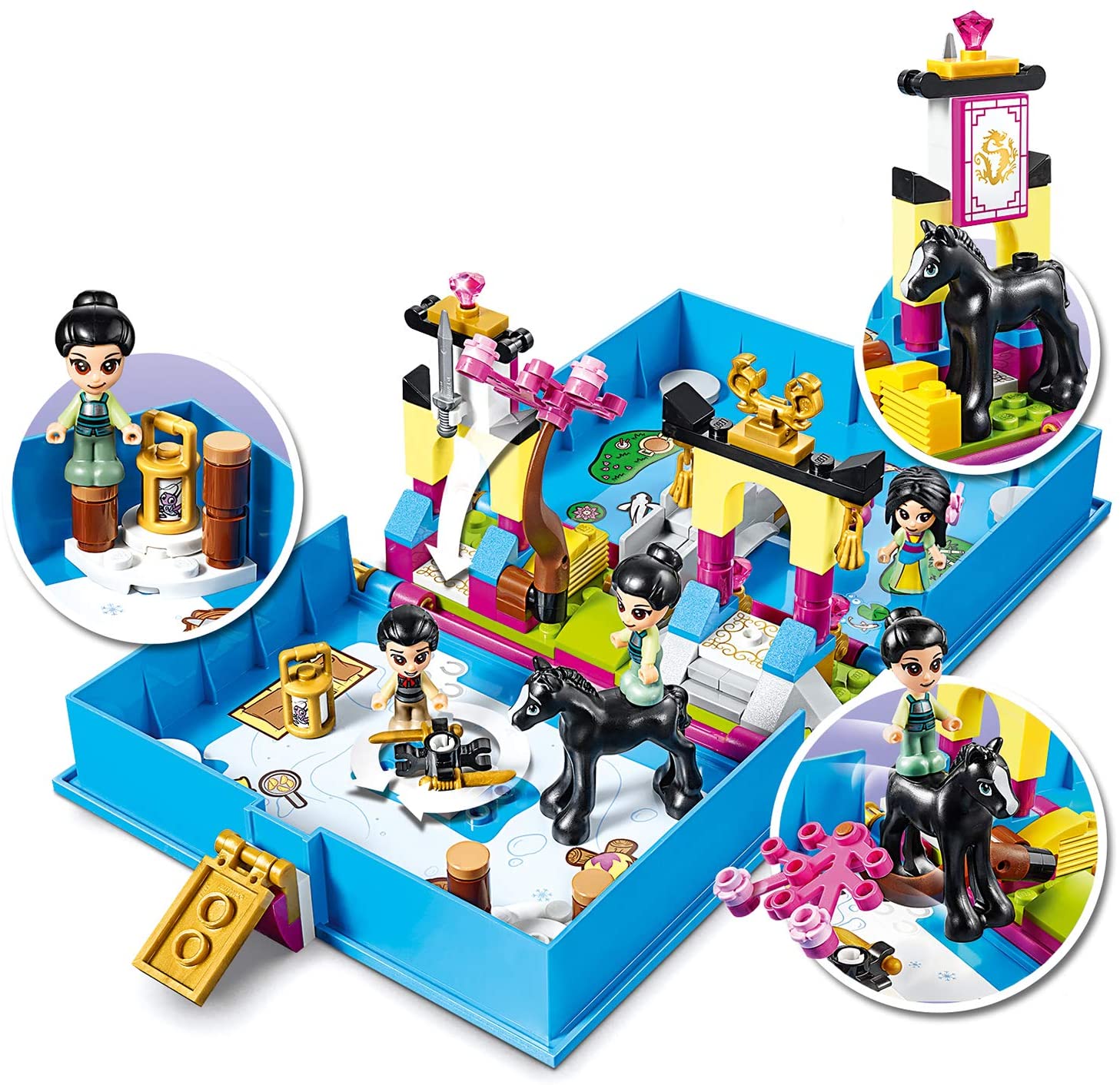 Disney Princess LEGO 43174 Mulan’s Storybook Adventures Playset with ...