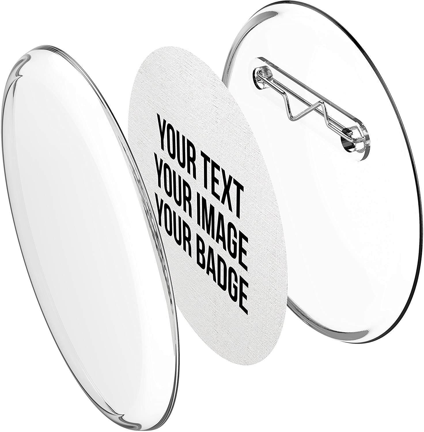 Instant Button Badges Kit 56mm with Pins (Pack of 10) – Make Your Own ...