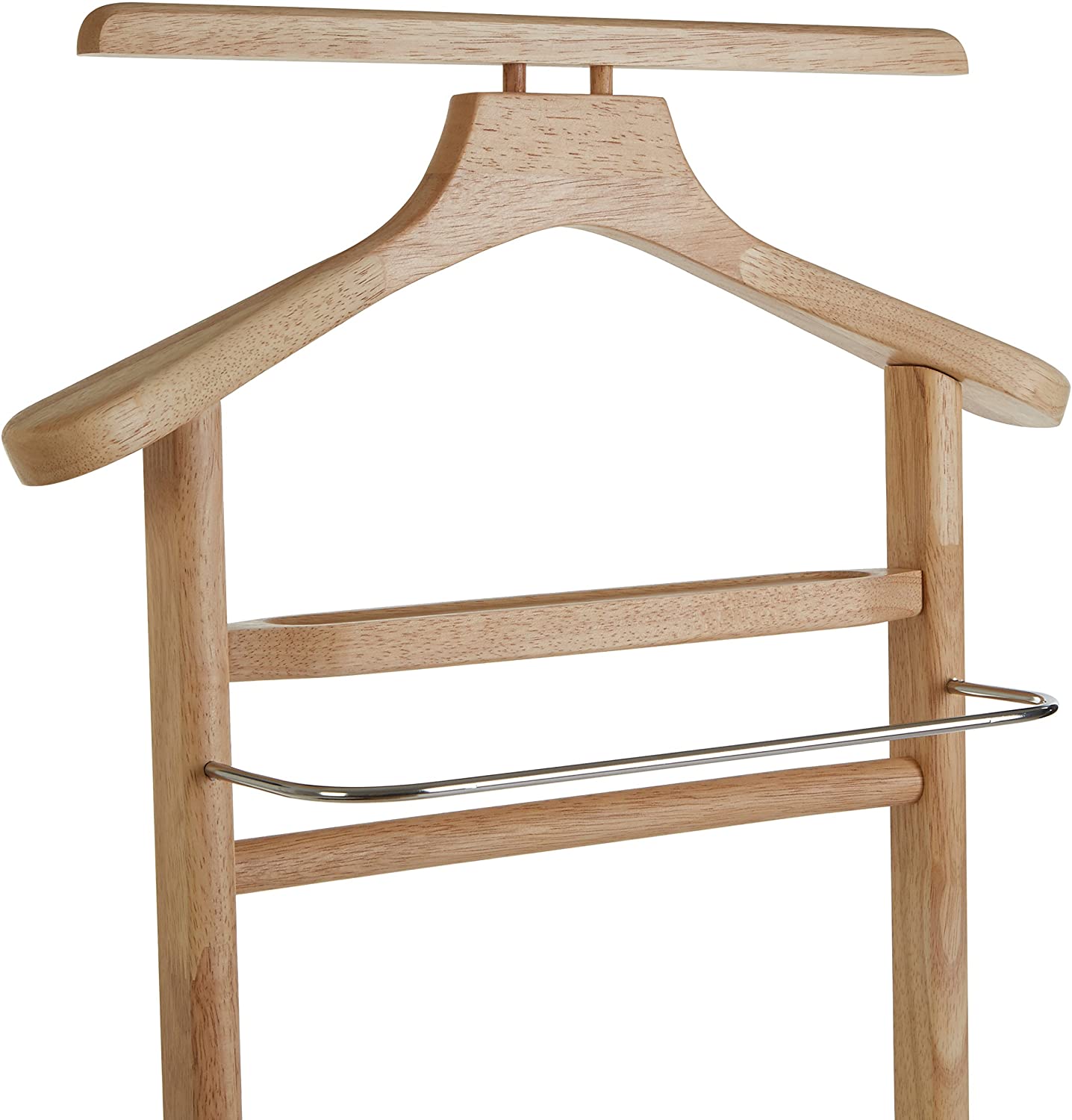 Premier Housewares Clothes Valet, Rubberwood/Stainless Steel – BigaMart