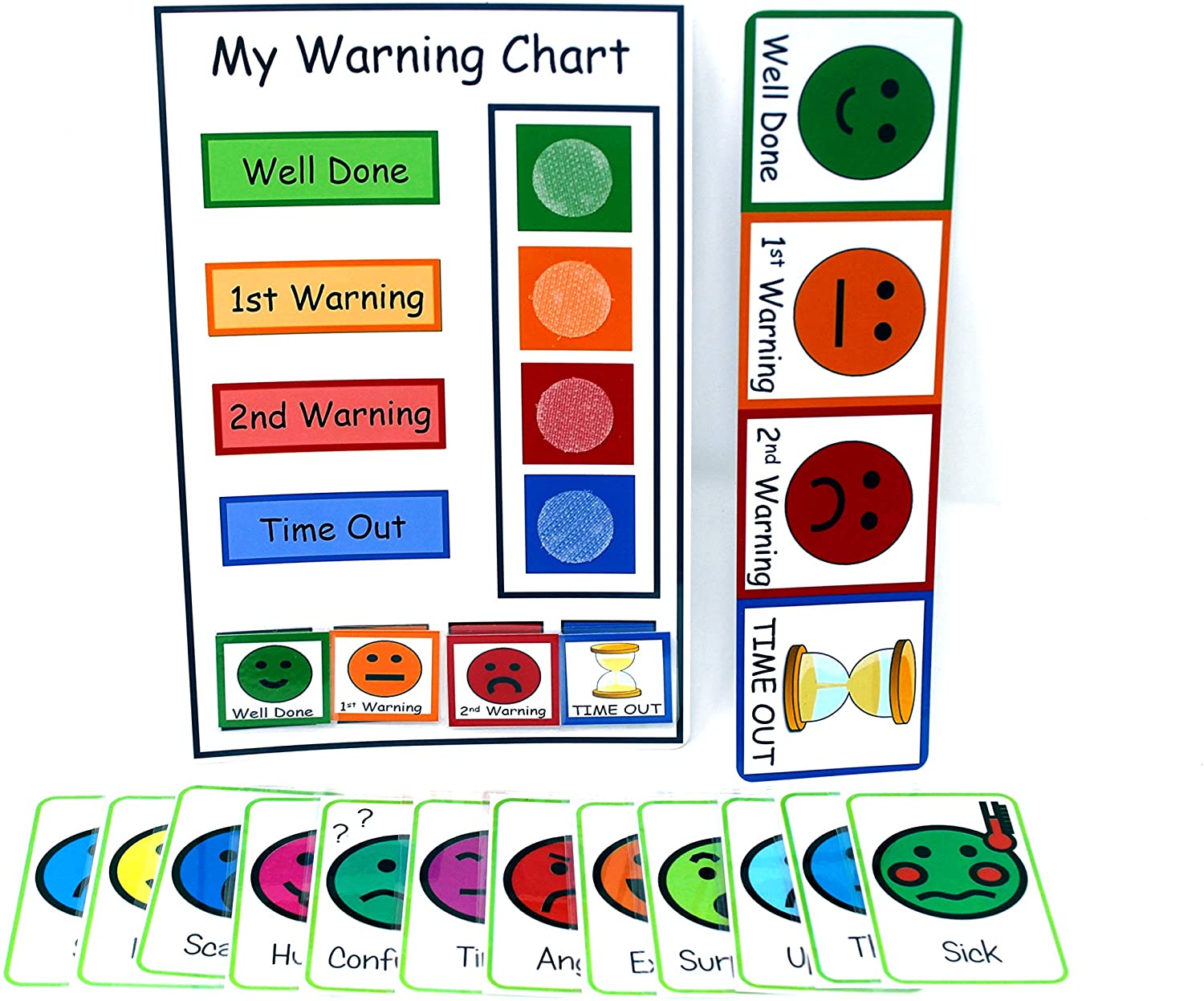 kids2learn Traffic Light – Emotion Flash Cards & Behaviour Warning ...