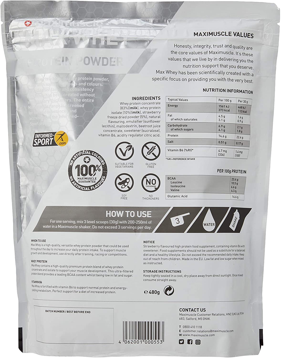 Maximuscle Max Whey | Protein Sports Supplement Powder for Muscle ...