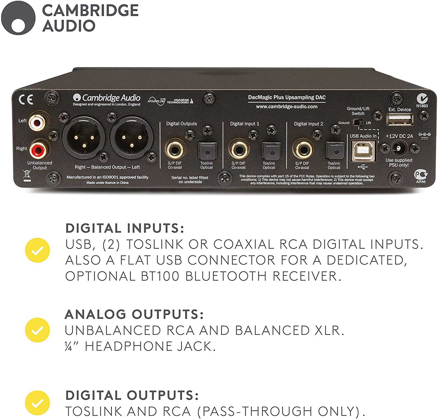 Cambridge Audio DacMagic Plus Digital To Analogue Converter And ...