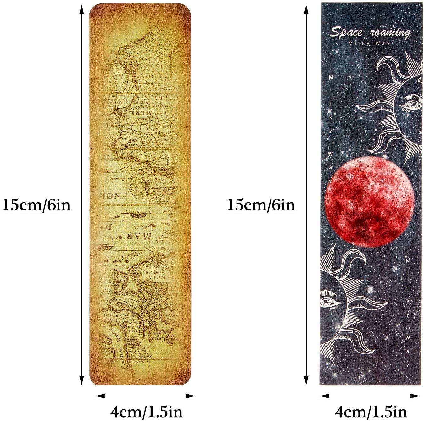 60 Pieces Space Roaming Bookmarks Vintage Style Bookmarks Retro ...