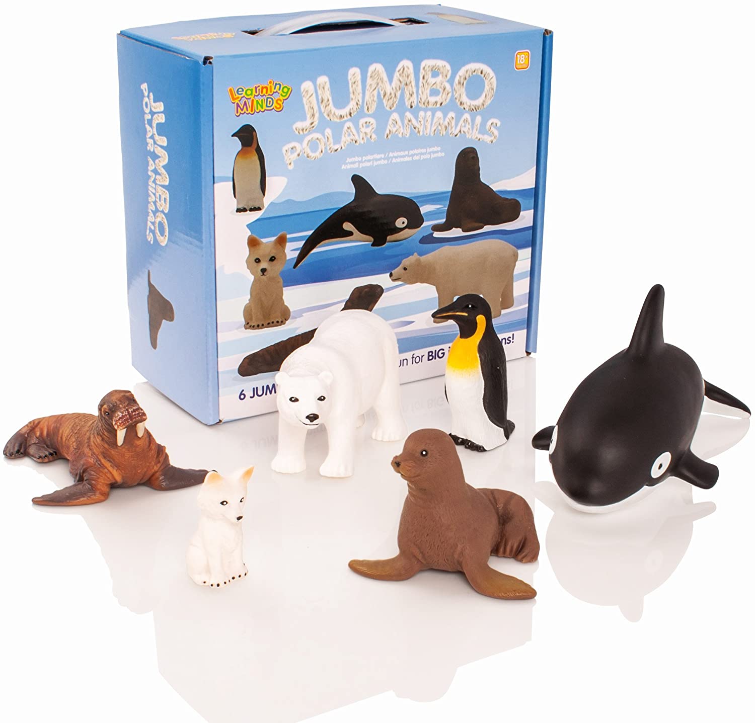 Learning Minds Set of 6 Jumbo Polar Animal Toy Figures – For Kids Aged ... Learning Minds Set of 6 Jumbo Polar Animal Toy Figures – For Kids Aged ...