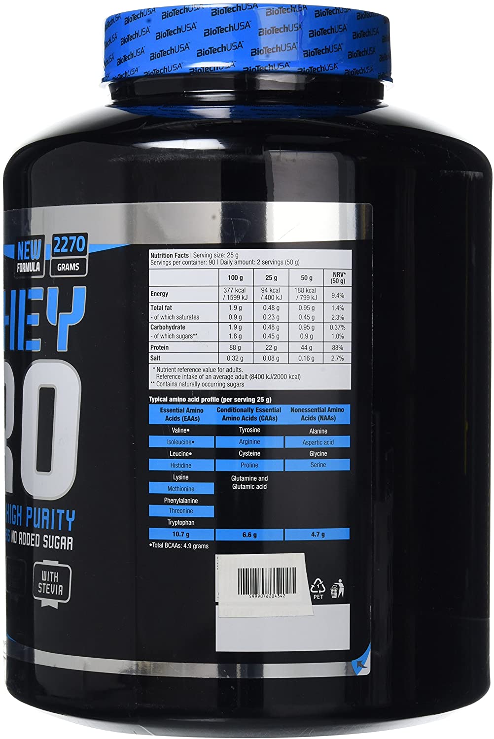 BioTechUSA Iso Whey Zero Premium Whey Protein Isolate with Native Whey ...