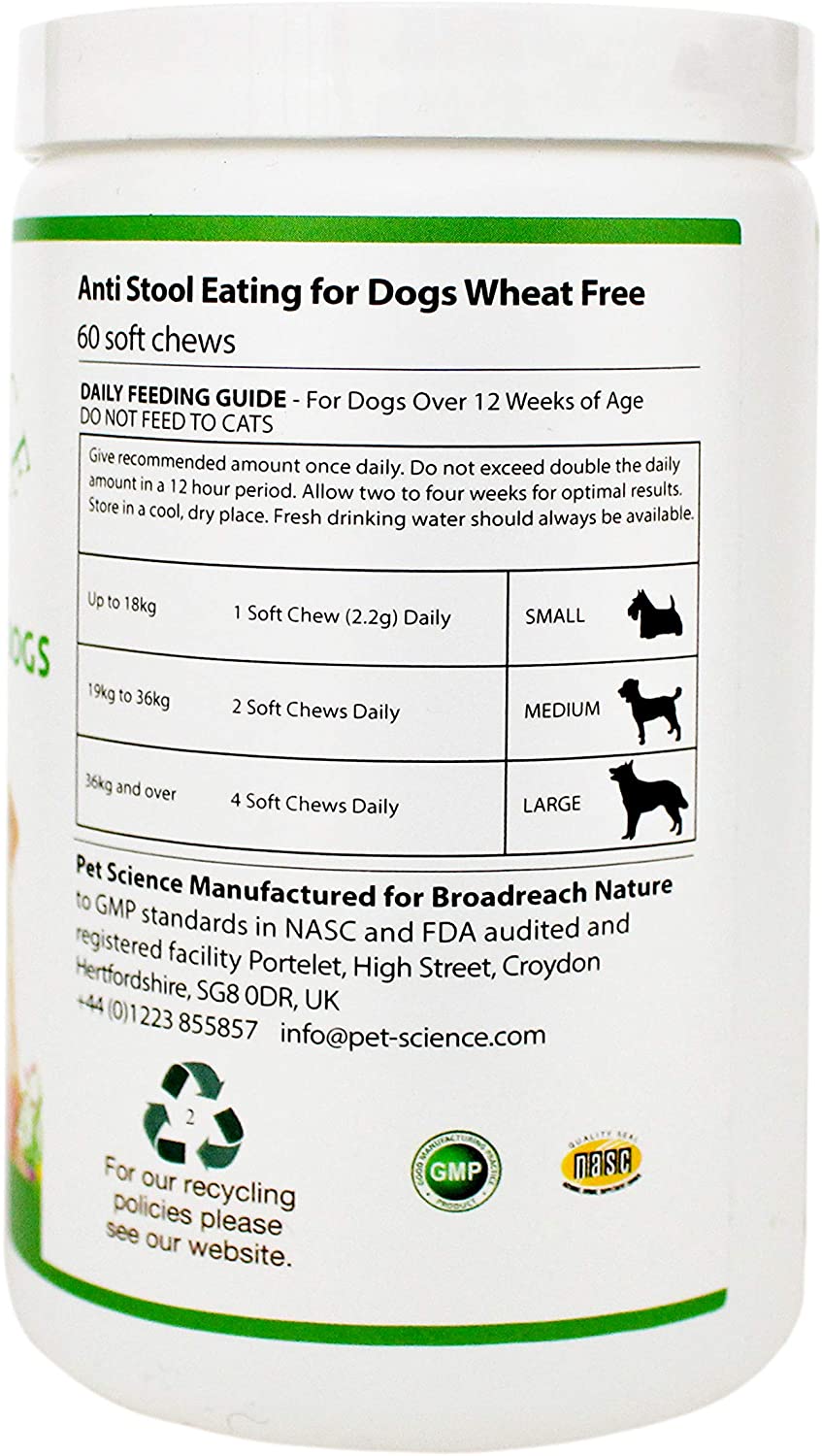 Pet Science Anti Stool Eating for Dogs, Stomach Soothing Properties ...