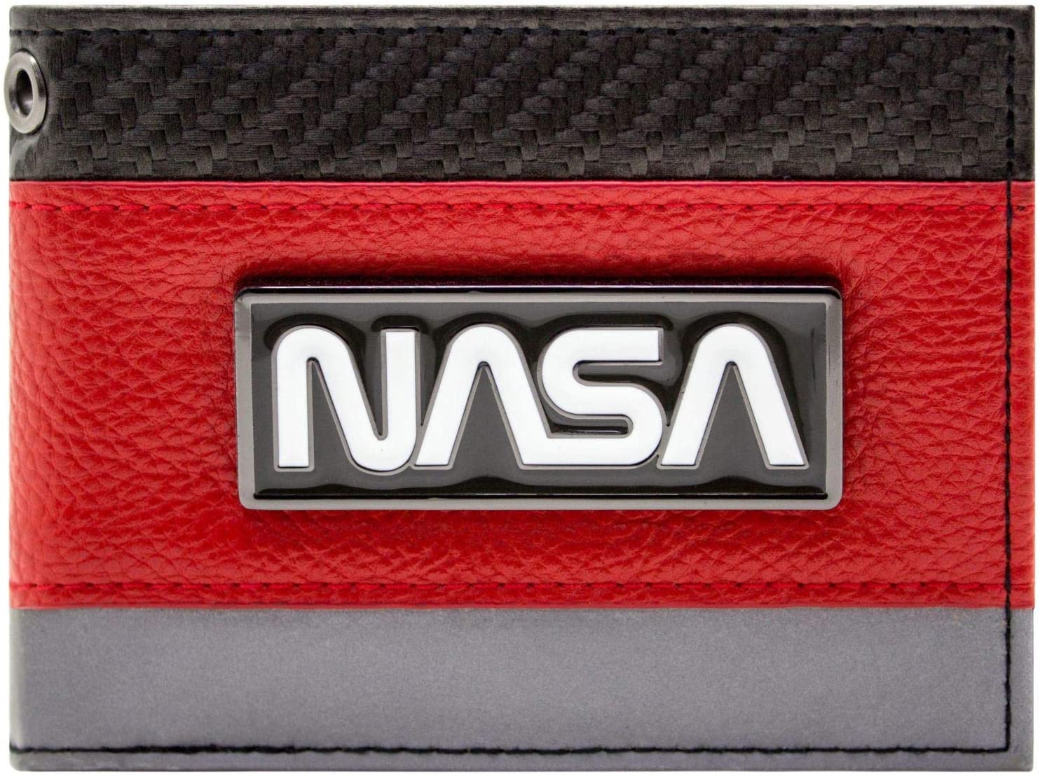NASA Silver Badge Space Exploration Red ID & Card Bi-Fold Wallet – BigaMart