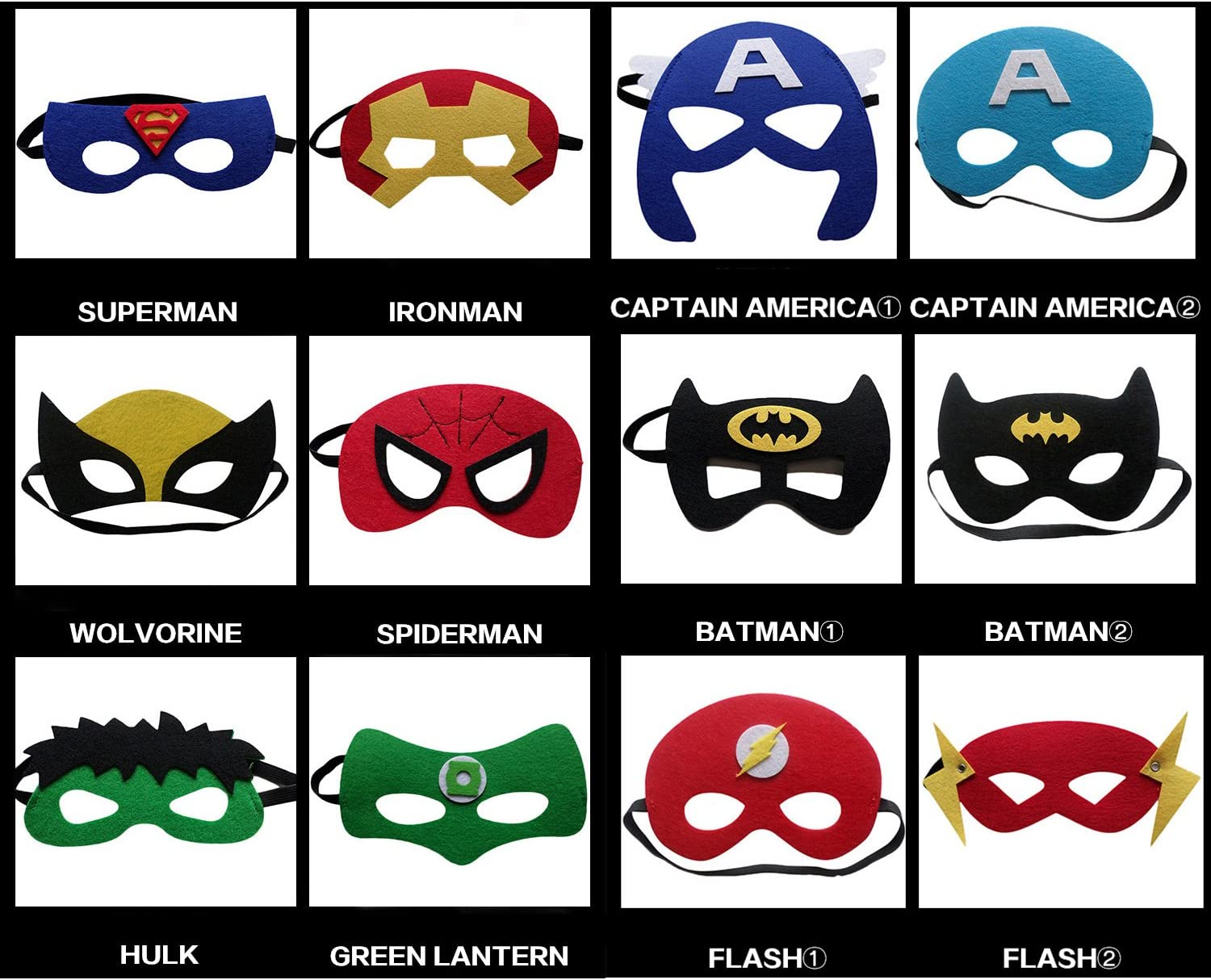 36 Pieces Superhero Masks, Superhero Party Masks Children Masquerade ...