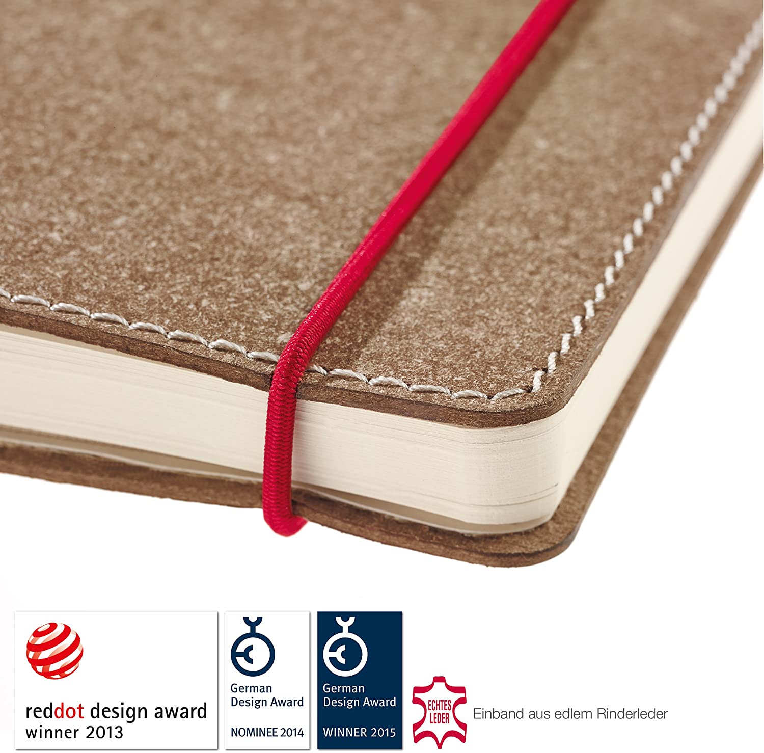 Transotype senseBook Large Leather Red Rubber Squared Notebook – BigaMart