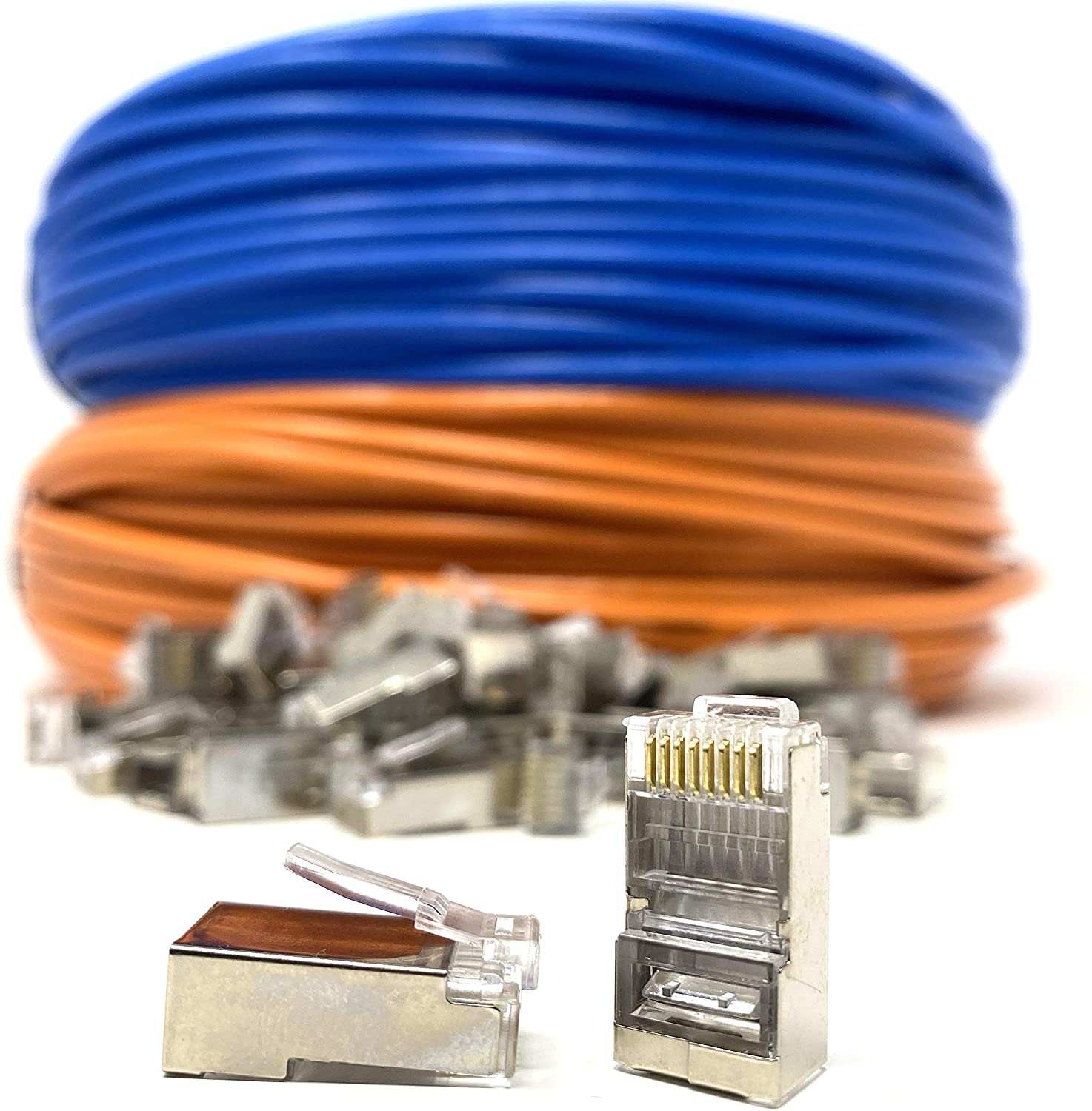 Mr. Tronic 100 RJ45 Ethernet Connectors | 8P8C Crimp Modular Plugs ...