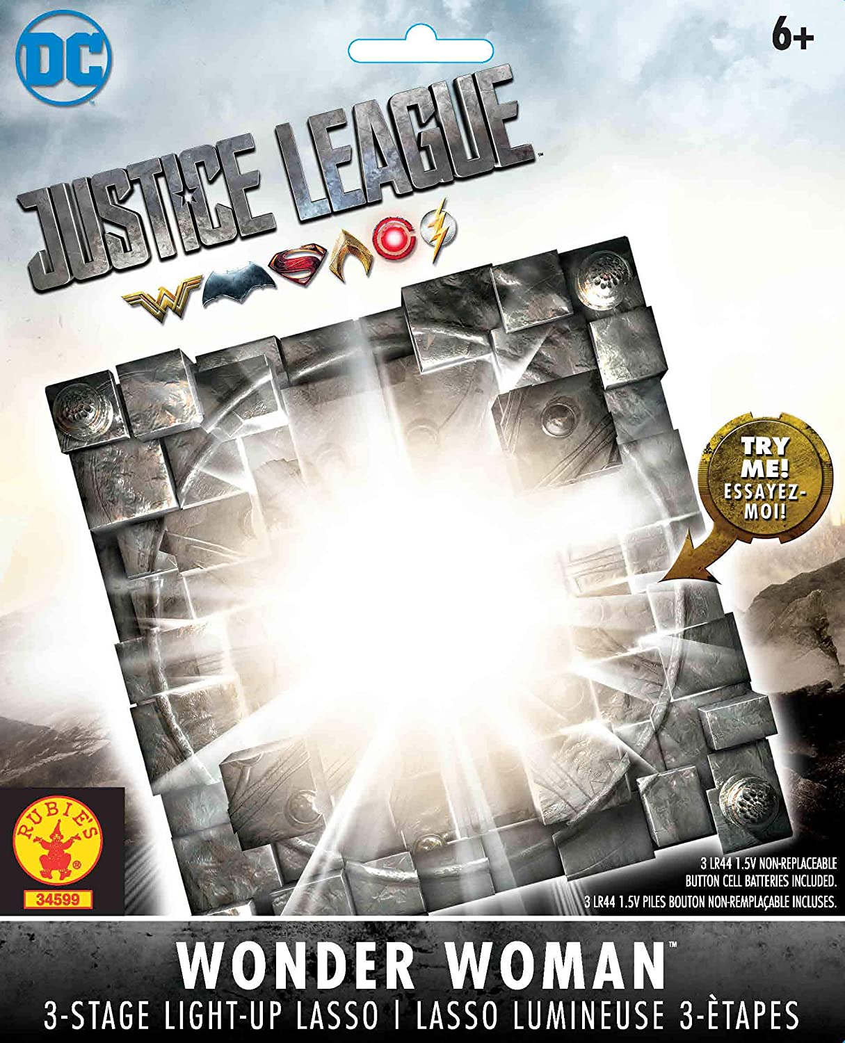 Rubie’s Official DC Justice League Wonder Woman Light up Lasso, Child’s ...