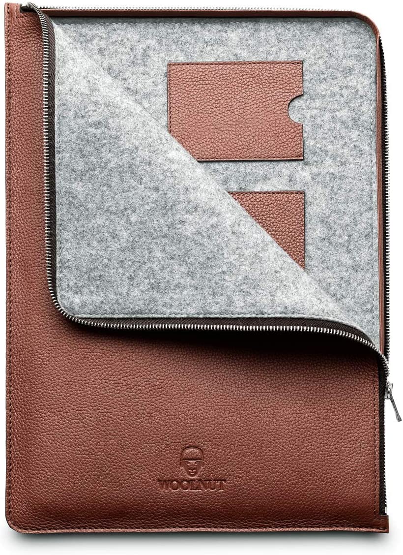 Woolnut Leather & Wool Folio Zipper Sleeve Case Cover, for MacBook Pro ...