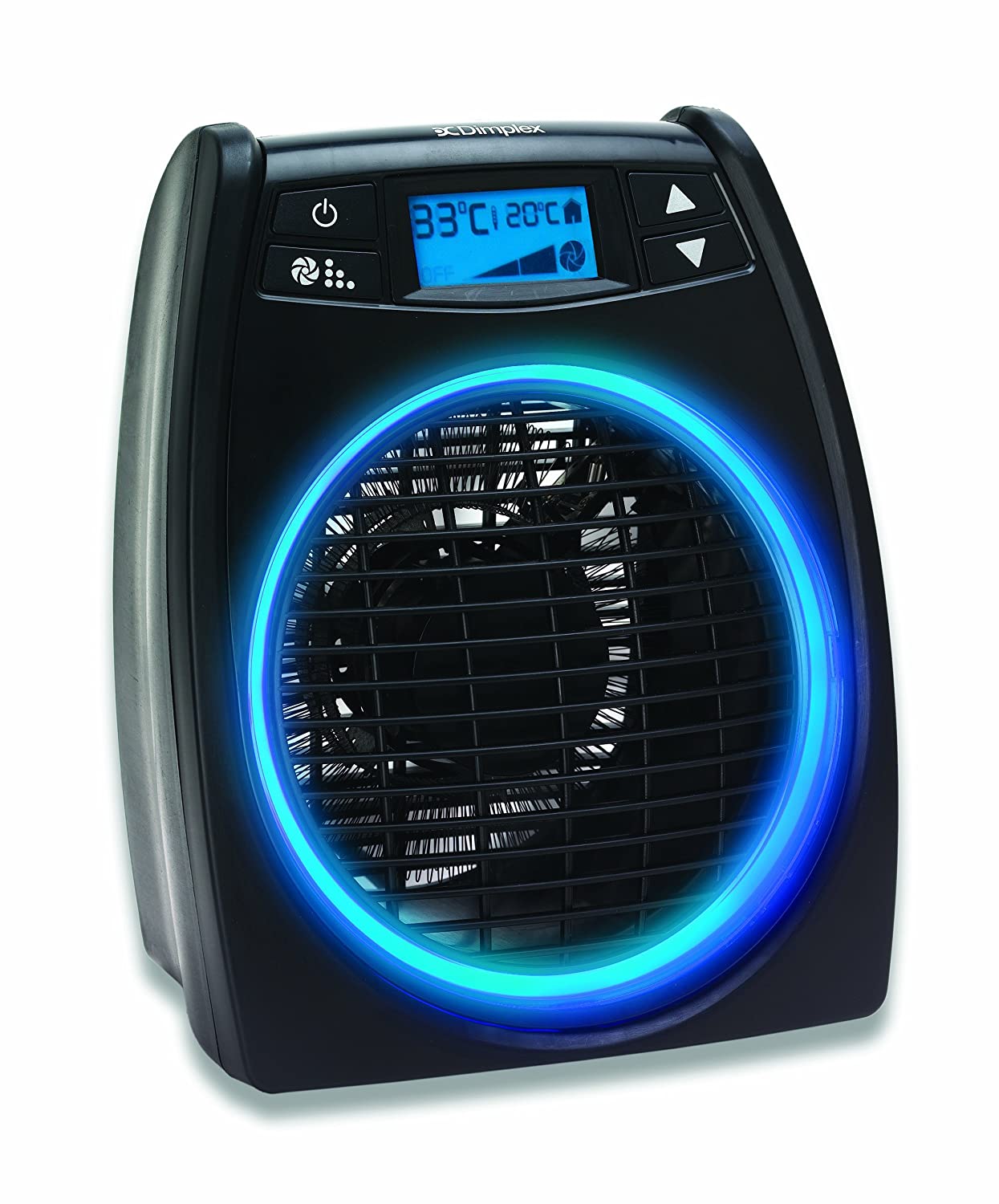 Dimplex DXGLO2 Glofan 2 KW Upright Electric Fan Heater, Black, 27.8 cm ...