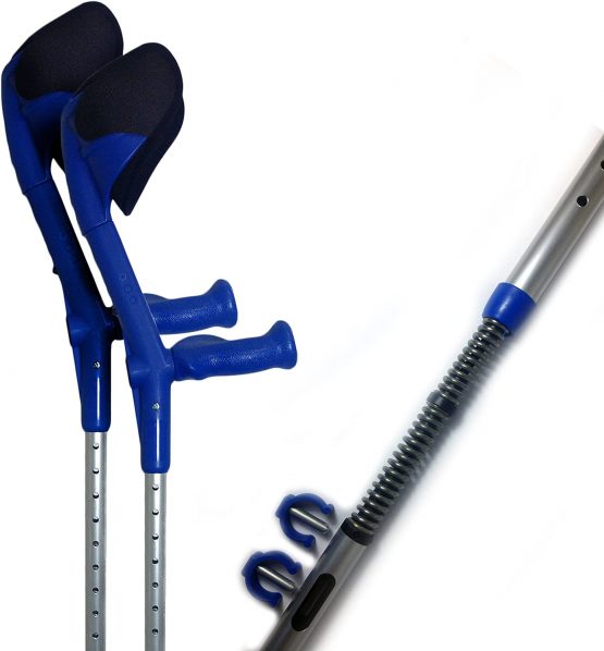 ‘New Walk’ Spring Loaded Anatomic Padded Double-Adjustable Crutches ...
