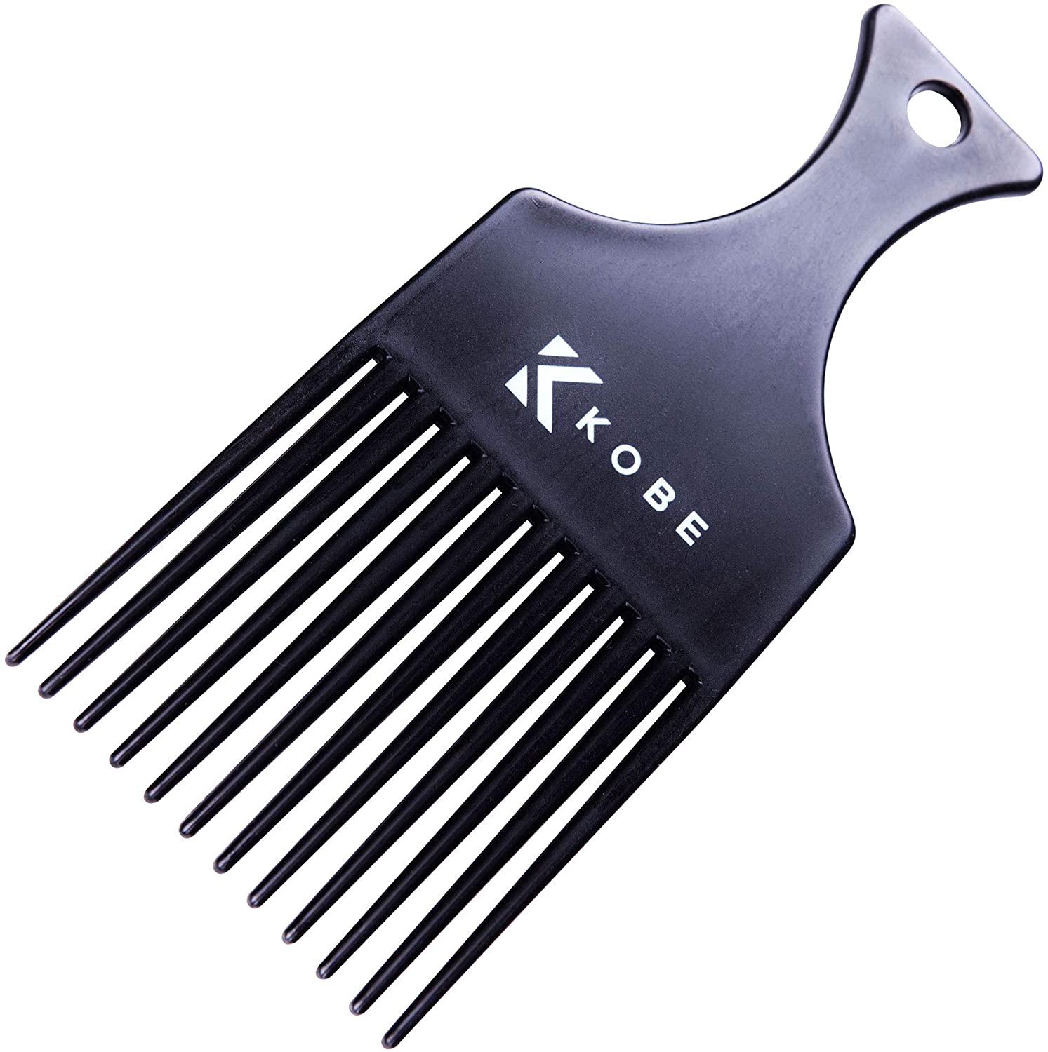 Kobe Afro Comb – Black Plastic Afro Pick with 12 Teeth – BigaMart