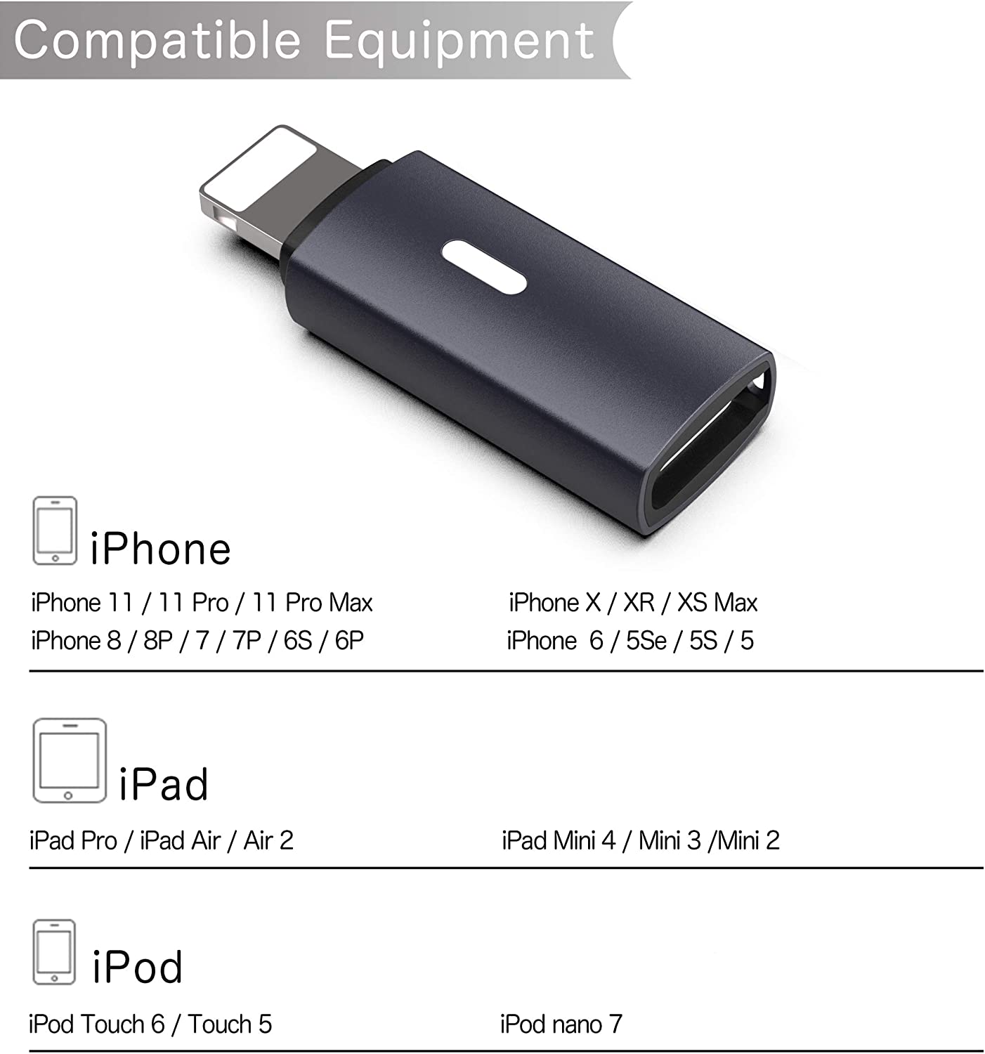 Stouchi iOS to USB C Adapter, Type C (Female) to iOS (Male) Adapter USB ...
