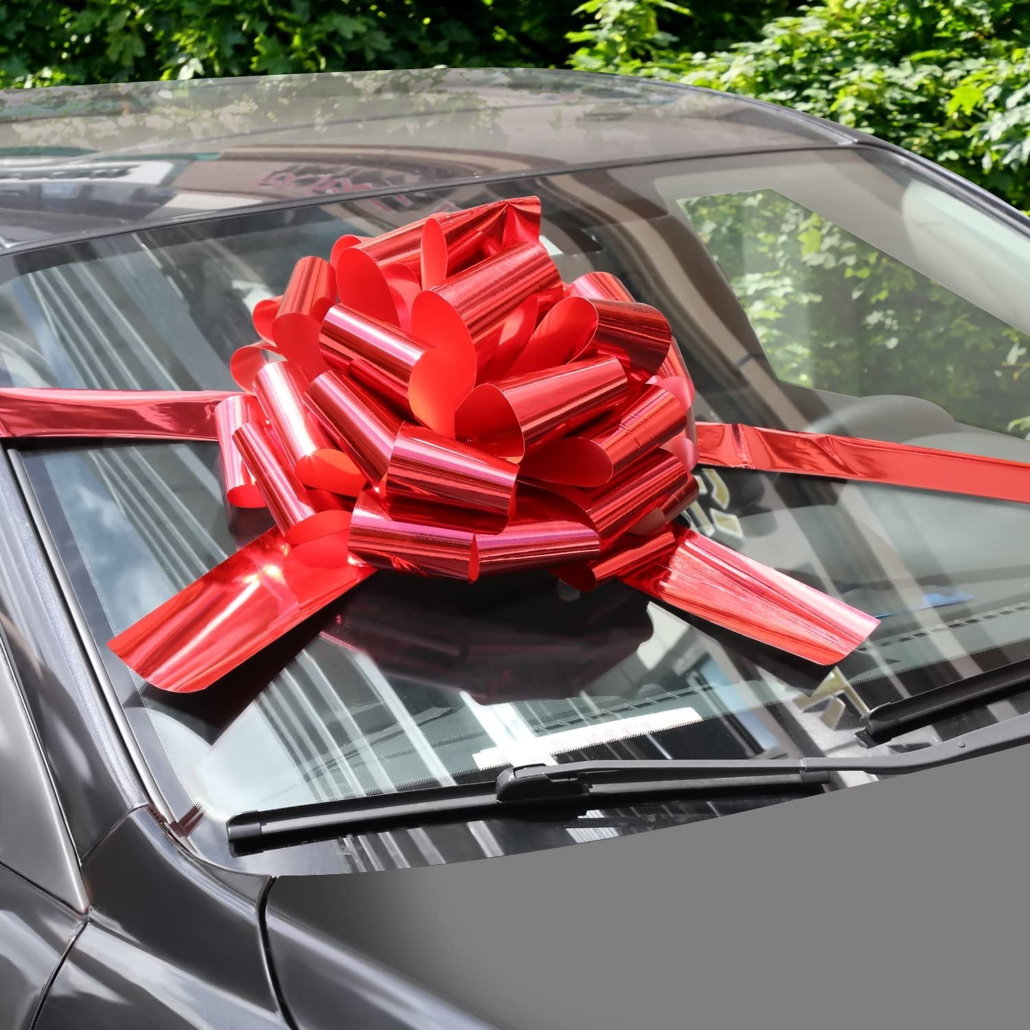 WXJ13 16″ Bright Red Car Bows with 6m Ribbon for Christmas Presents ...