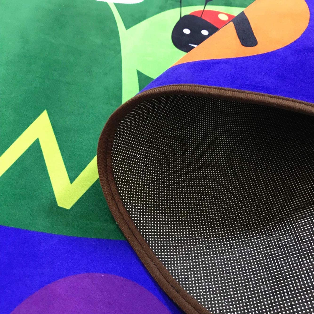 USTIDE LadyBird Alphabet Educational Kids Rug on Blue Playroom Rug 2’6 ...