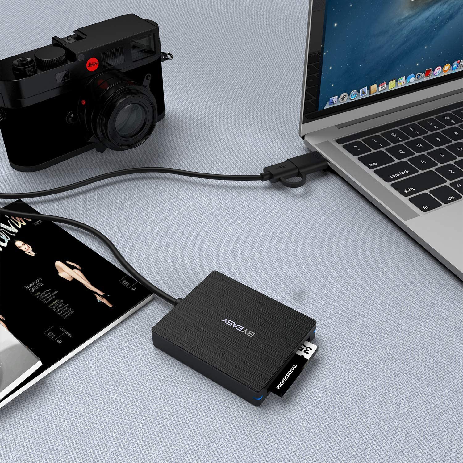 CFast Card Reader, BYEASY CFast 2.0 Reader via USB 3.0 or USB C Port ...