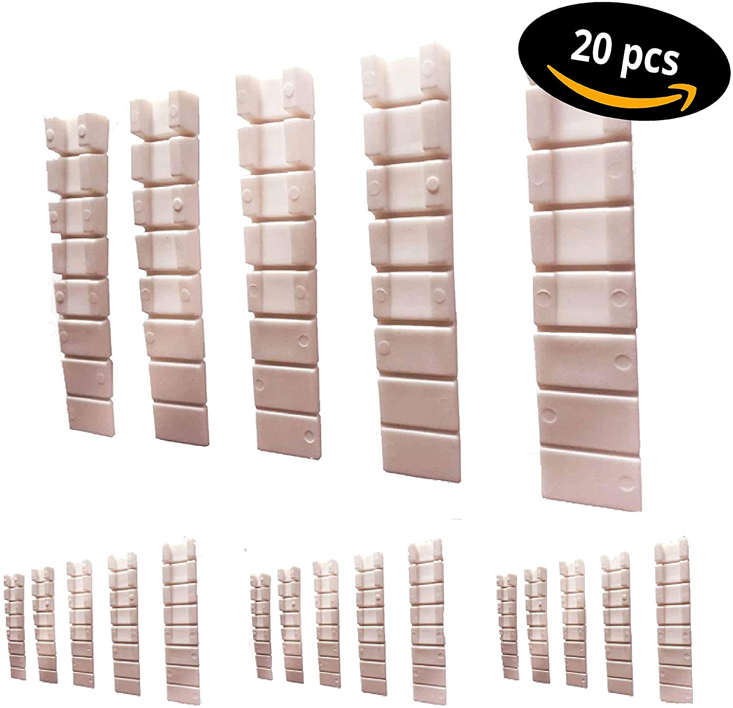 Furniture Alignment Leveller Wedges │ white │ 20 pieces │ 7 breakable ...