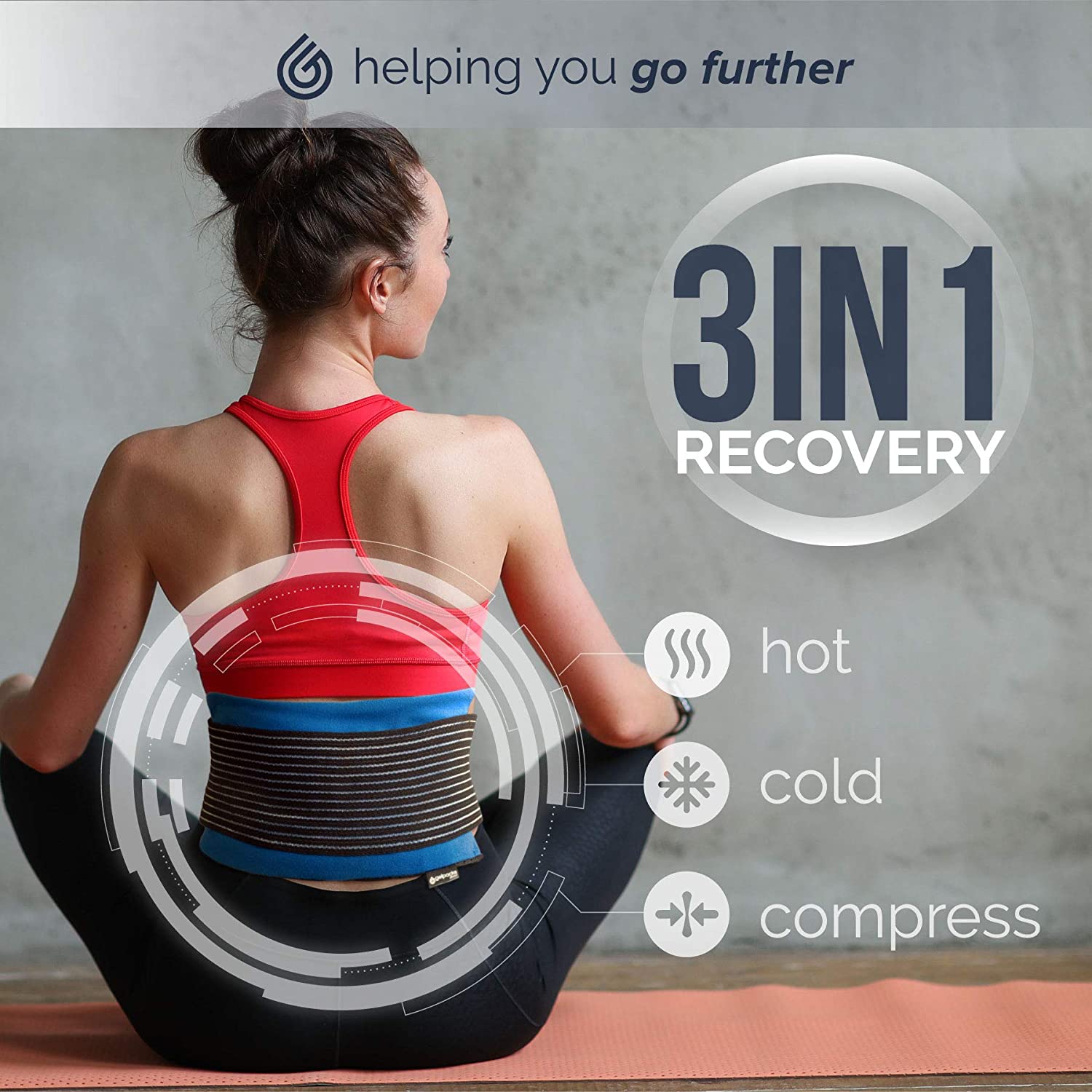 Gel Ice Pack for Lower Back Pain Relief, Sports Injuries – Reusable ...