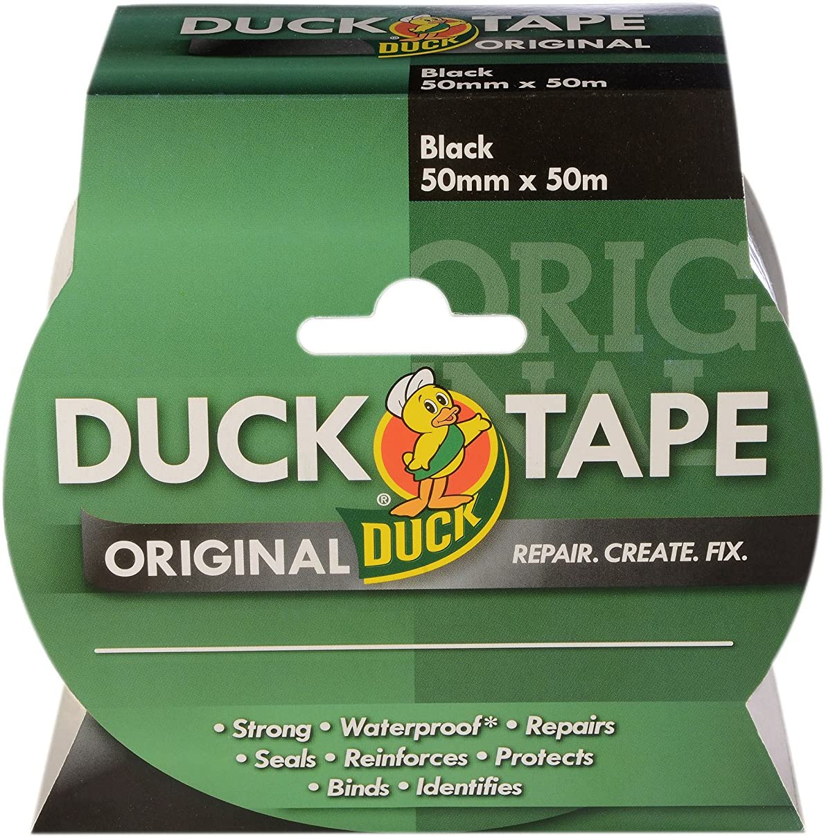 Duck Tape Original Black, 50mm x 50m. The original high strength ...
