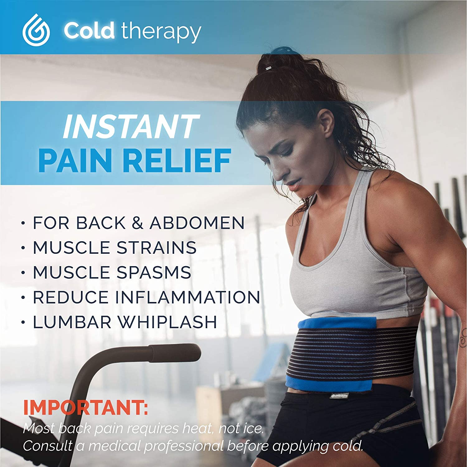 Gel Ice Pack for Lower Back Pain Relief, Sports Injuries – Reusable ...