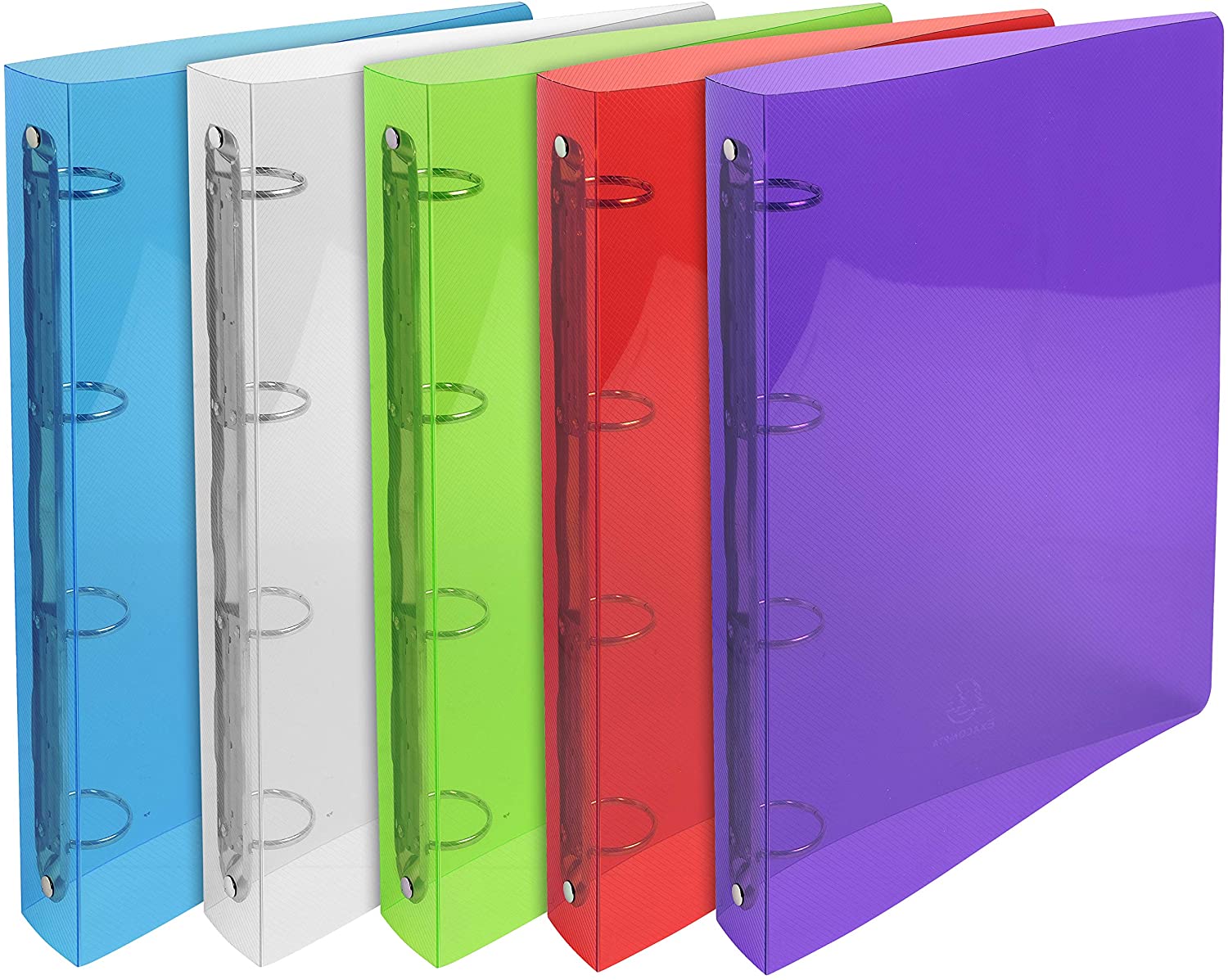 Exacompta PP Crystal Semi-Rigid Ring Binder, 32 x 26.8 cm, 4 Rings, 40 ...