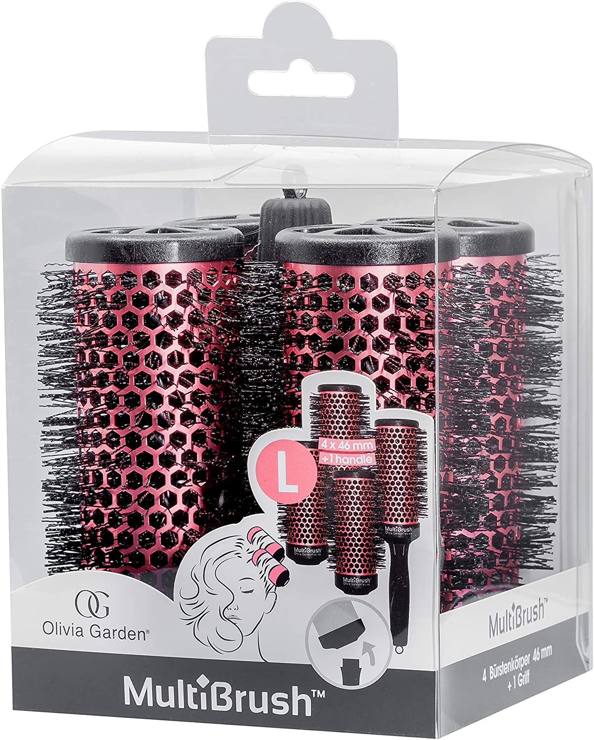 Olivia Garden Multibrush Set of 4 with Handle 46/62 mm 300 g – BigaMart