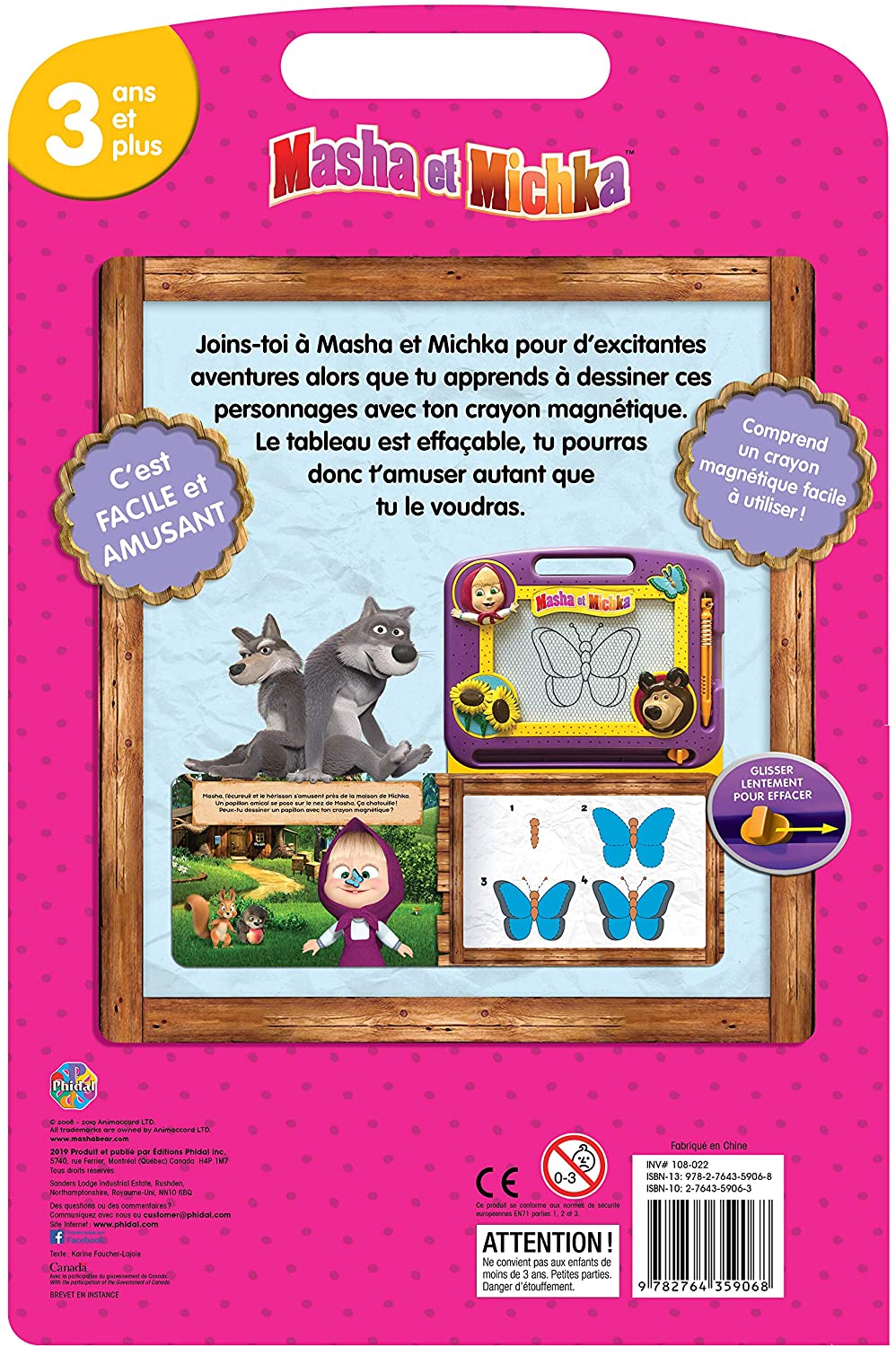 Phidal Masha and Michka Write and Draw, French, French Version – BigaMart