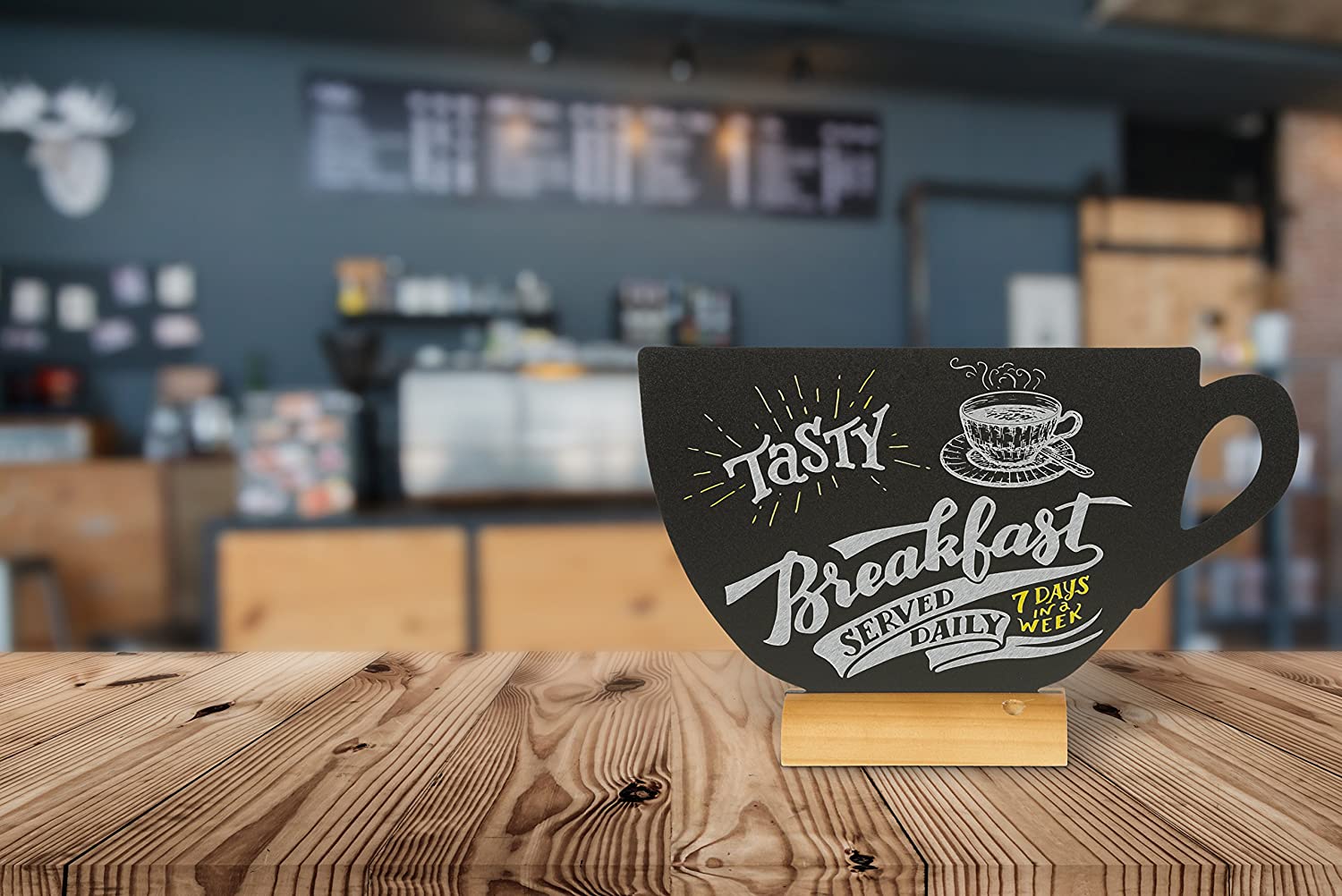 Securit Silhouette Cup Board with Chalk Marker, 22 x 33 x 6 cm, Multi ...